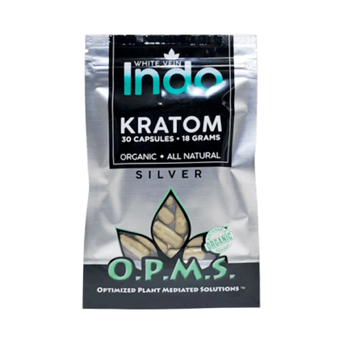 White Vein Indo OPMS Silver Capsules