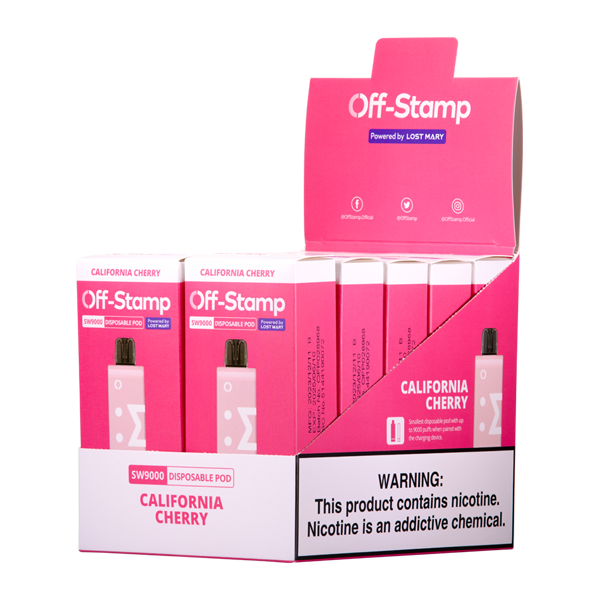 California Cherry OFF STAMP SW9000 Disposable Vape – Mi-Pod Wholesale