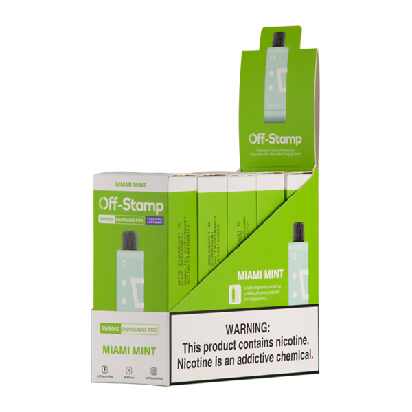 Miami Mint OFF STAMP SW9000 Disposable Vape Pod – Mi-Pod Wholesale