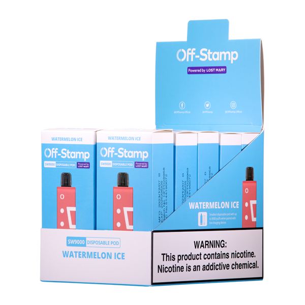Watermelon Ice OFF STAMP SW9000 Disposable Vape Pod – Mi-Pod Wholesale