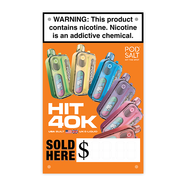 POD SALT HIT 40K Vinyl Banner