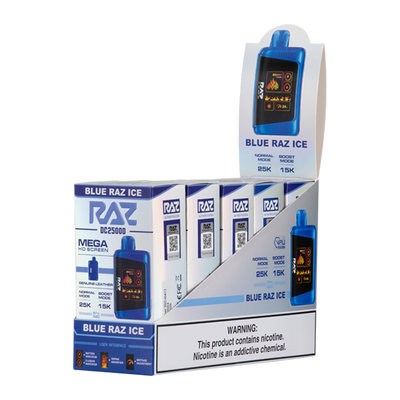 Blue Razz Ice RAZ DC25000 Wholesale Vape 5-Pack